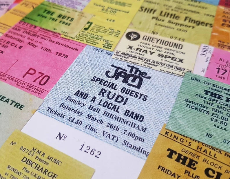 PUNK ROCK - Vintage Concert Tickets Wall Art Print – Vintage Second Life